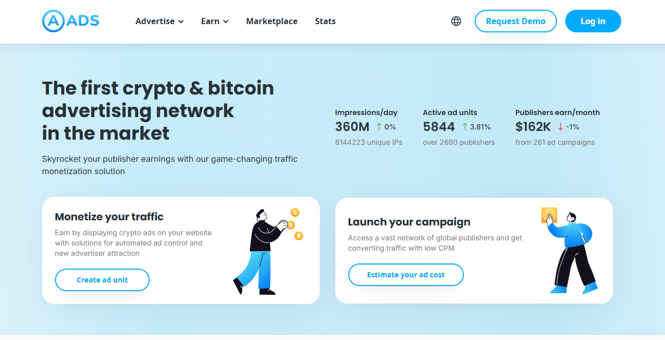 A-ADS Crypto Ad Network for Publishers - The Bloggers Spot